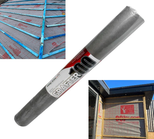 Breather Membrane Roof Underlay with Pre Fitted Overlap Tape 1m x 20m ...