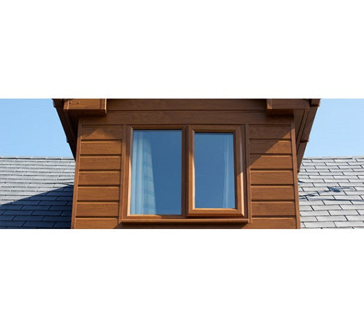 PVC External Shiplap Cladding - Golden Oak - Virtual Plastics Ltd.