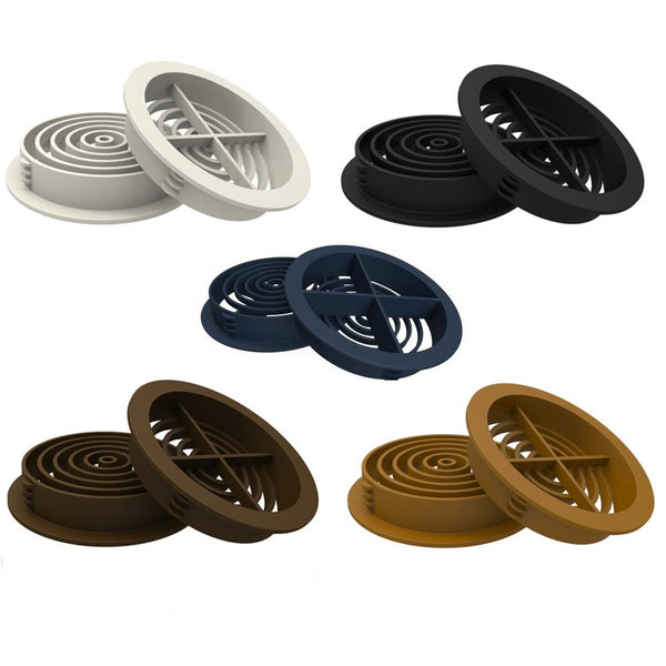 70mm Round Soffit Air Vents - Upvc Push in Roof Disc Vent (10 Pack ...