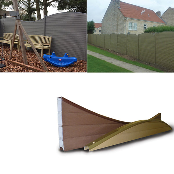 Composite Fencing Panels Concave/Convex Tops - Virtual Plastics Ltd.