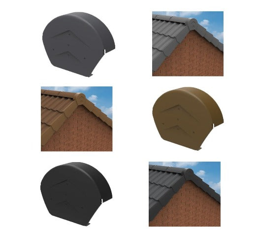 Universal Dry Verge Ridge End Cap (Manthorpe Ambidextrous Verge ...