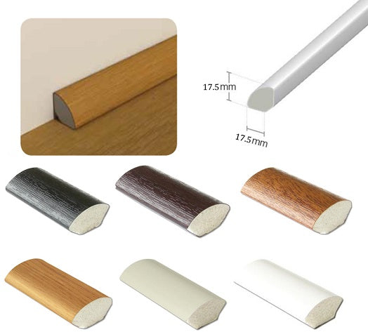 uPVC Plastic Quadrant Trim - Window/Tile Beading - 17.5mm - Virtual ...