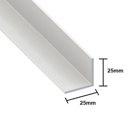 Rigid Angle Cover Trim - 25mm x 25mm Corner - Virtual Plastics Ltd.
