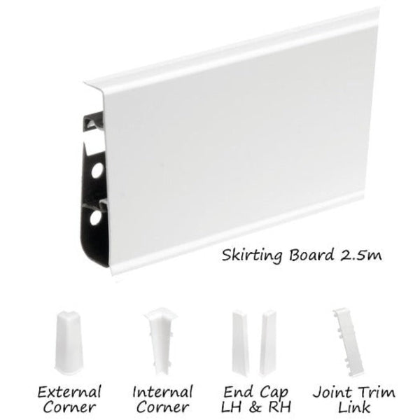 Cezar High Line Plastic Skirting Board with Wire Cover Design - Virtual ...